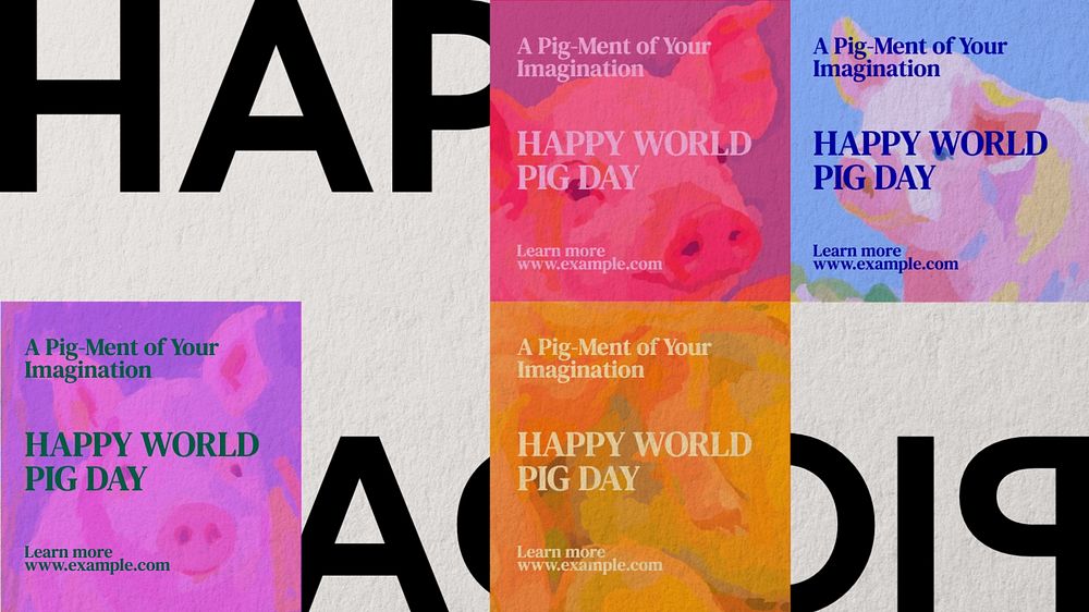 World pig day blog banner | Premium Editable Template - rawpixel