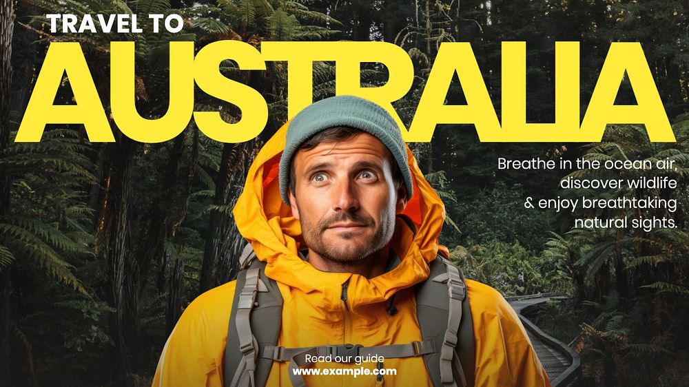 Australia travel blog banner template | Premium Editable Template ...