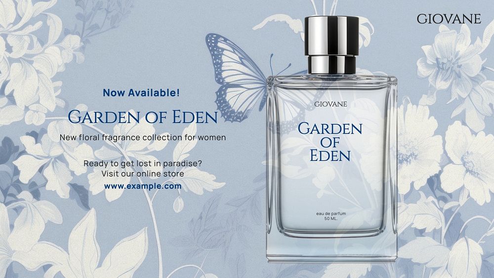 Floral fragrance blog banner template | Premium Editable Template ...