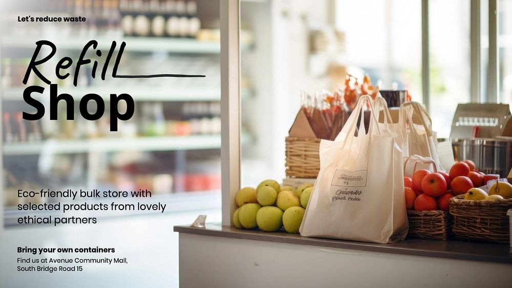 Refill shop blog banner template | Premium Editable Template - rawpixel