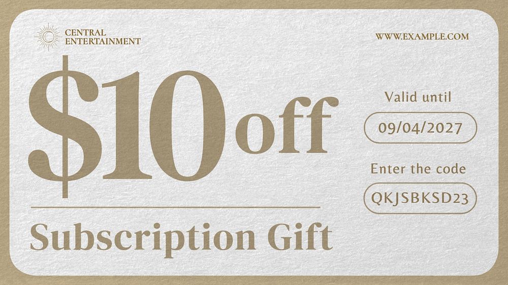 Subscription gift card template | Premium Editable Template - rawpixel