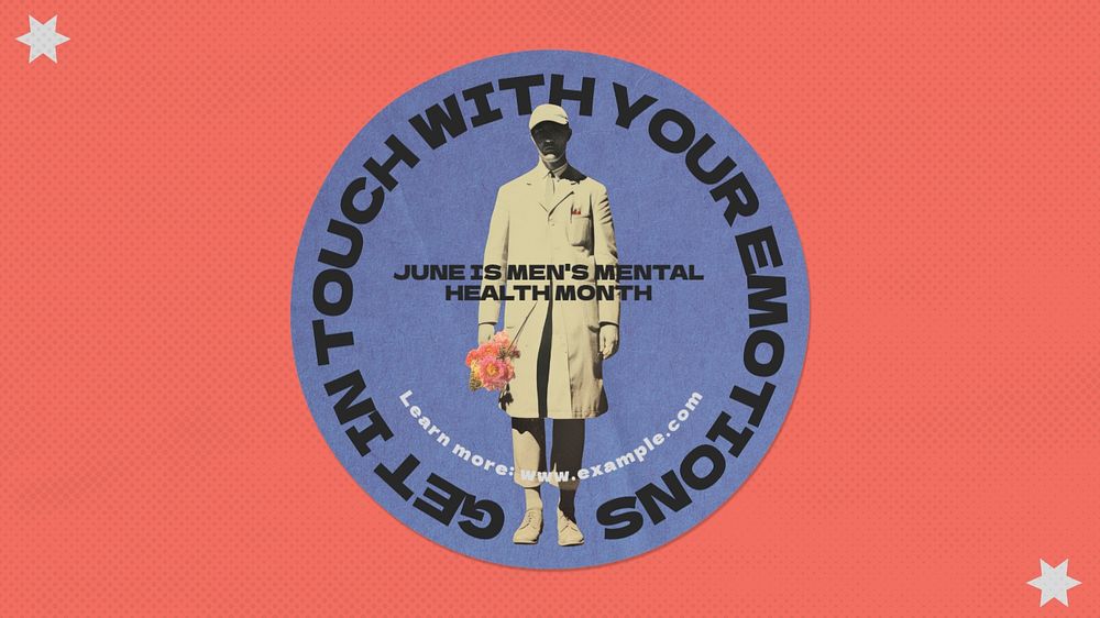 Men's mental health blog banner | Free Editable Template - rawpixel