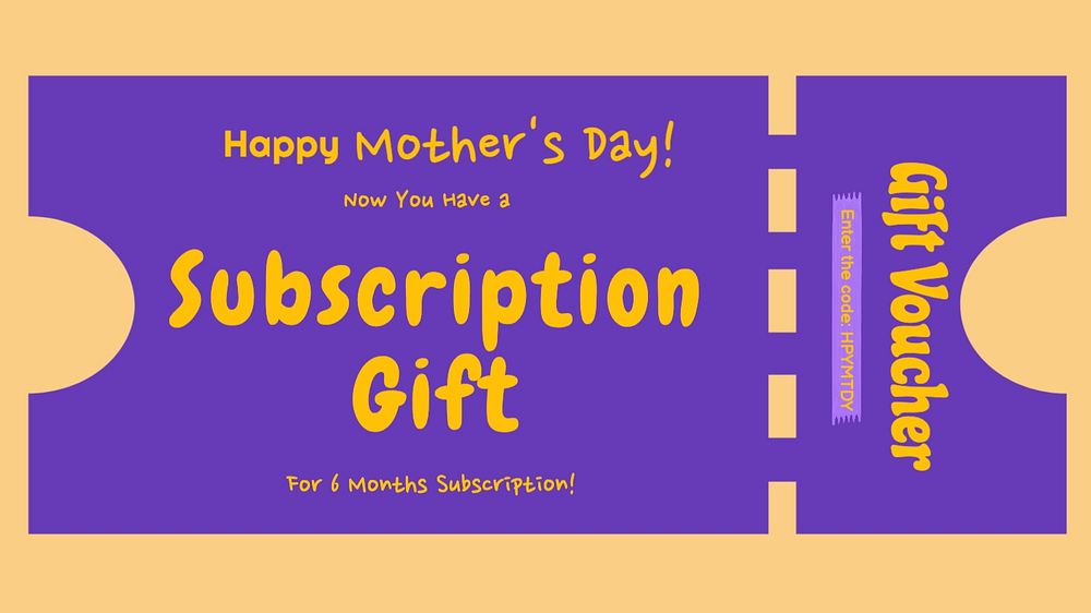 Subscription gift voucher template | Premium Editable Template - rawpixel