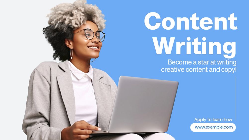 Content writing blog banner template | Premium Editable Template - rawpixel