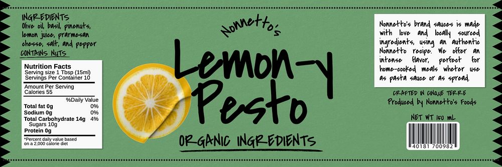 Pesto label template, editable design | Premium Editable Template ...