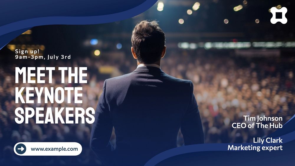 Meet keynote speakers blog banner | Premium Editable Template - rawpixel