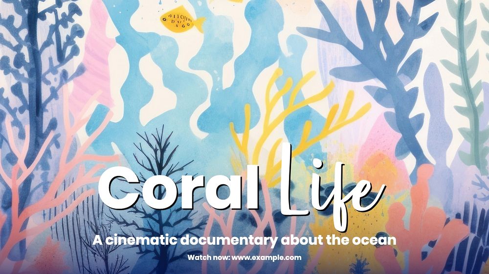 Coral life blog banner template | Premium Editable Template - rawpixel