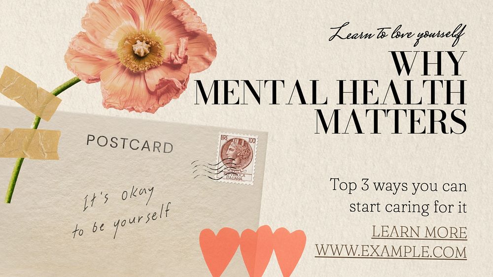 Mental health blog banner template | Free Editable Template - rawpixel
