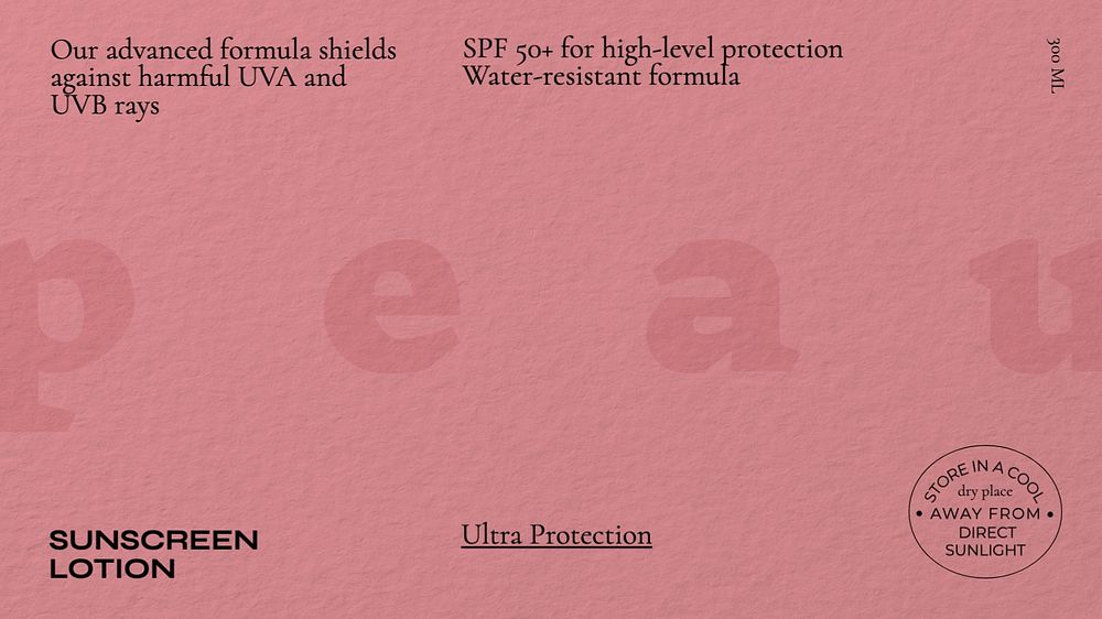 Sunscreen lotion label template, editable | Premium Editable Template ...