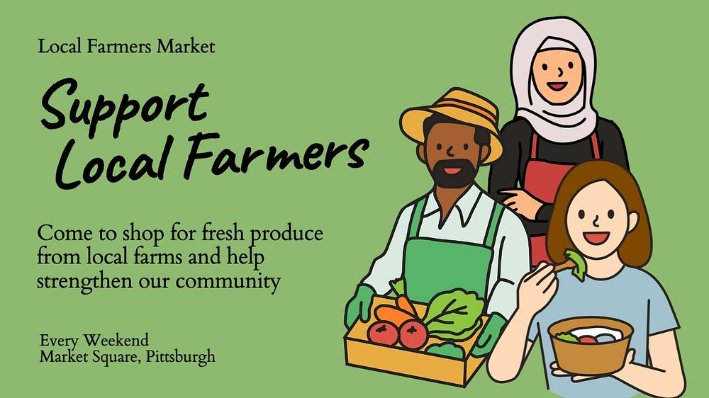 Support local farmers blog banner | Premium Editable Template - rawpixel