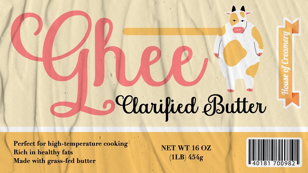 Ghee label template, editable design | Premium Editable Template - rawpixel