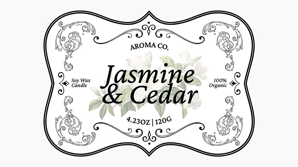 Scented candle label template, editable | Premium Editable Template ...