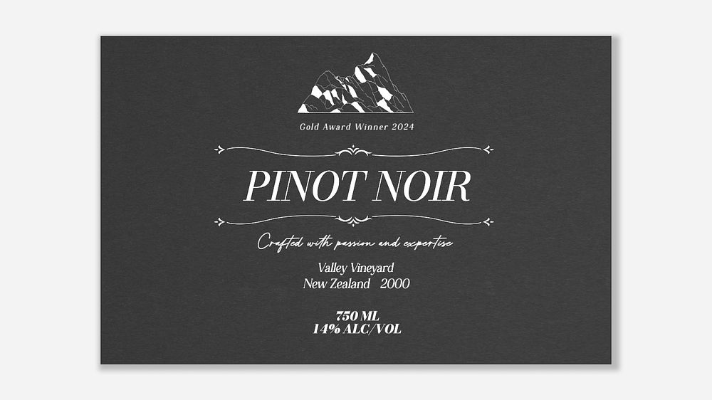 Pinot noir label template, editable | Premium Editable Template - rawpixel