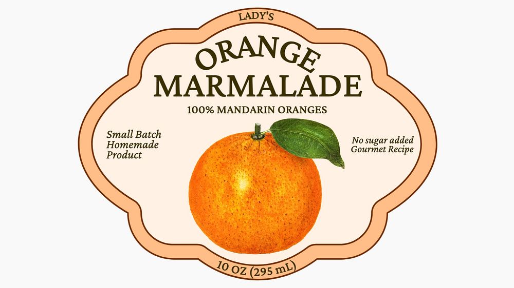 Orange marmalade label template, editable | Premium Editable Template ...