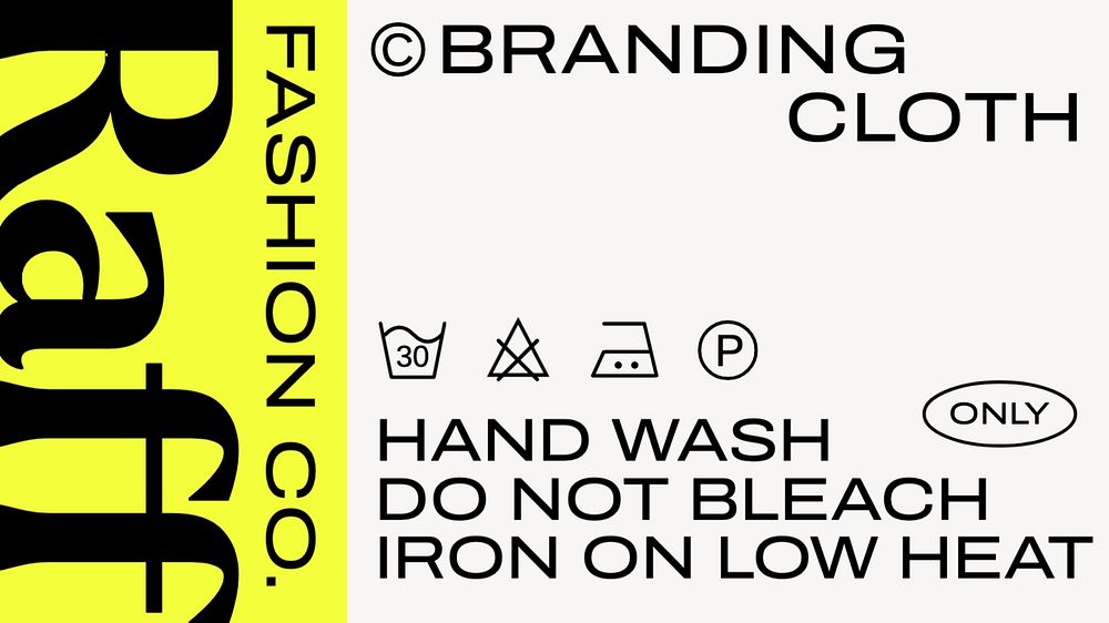 Clothing care label template, editable | Premium Editable Template ...