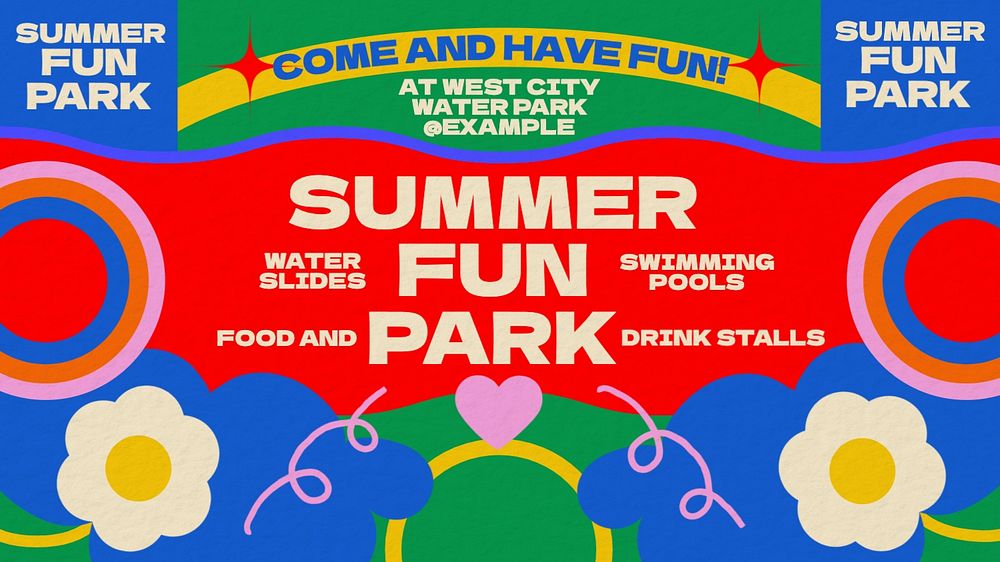 Summer fun park blog banner | Premium Editable Template - rawpixel