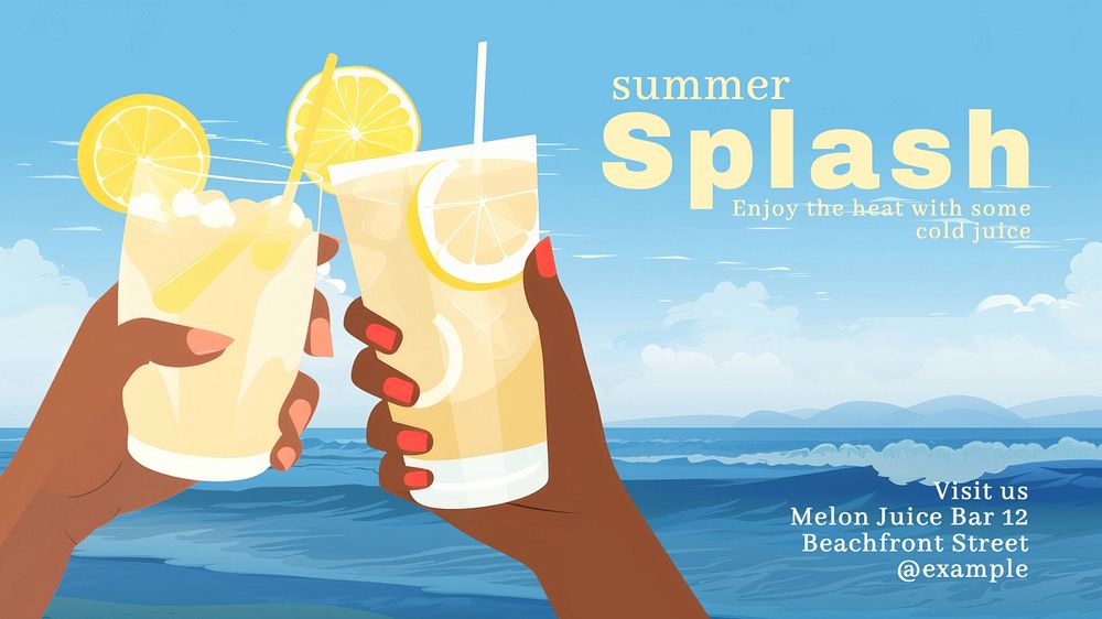 Summer splash blog banner template | Premium Editable Template - rawpixel