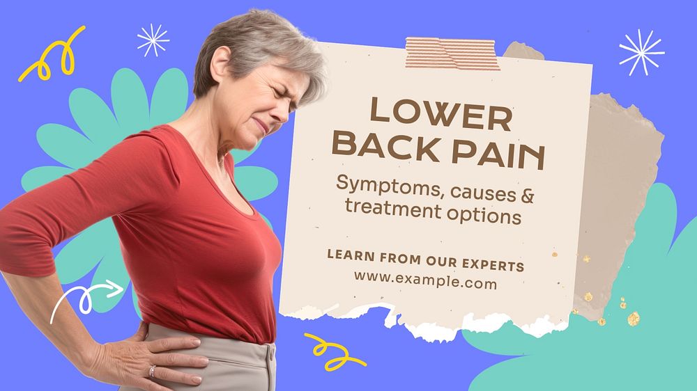 Lower back pain blog banner | Premium Editable Template - rawpixel
