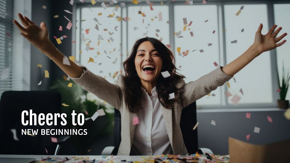 Cheers new beginnings blog banner | Premium Editable Template - rawpixel