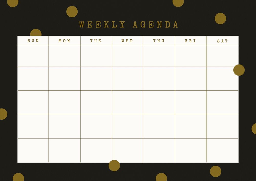 Weekly agenda planner template | Premium Editable Template - rawpixel