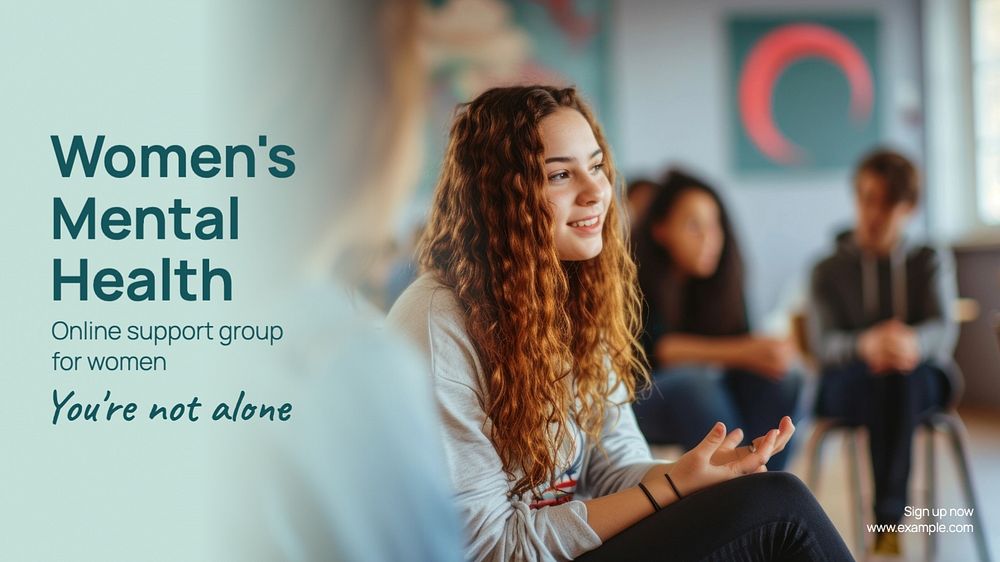 Women's mental health blog banner | Free Editable Template - rawpixel