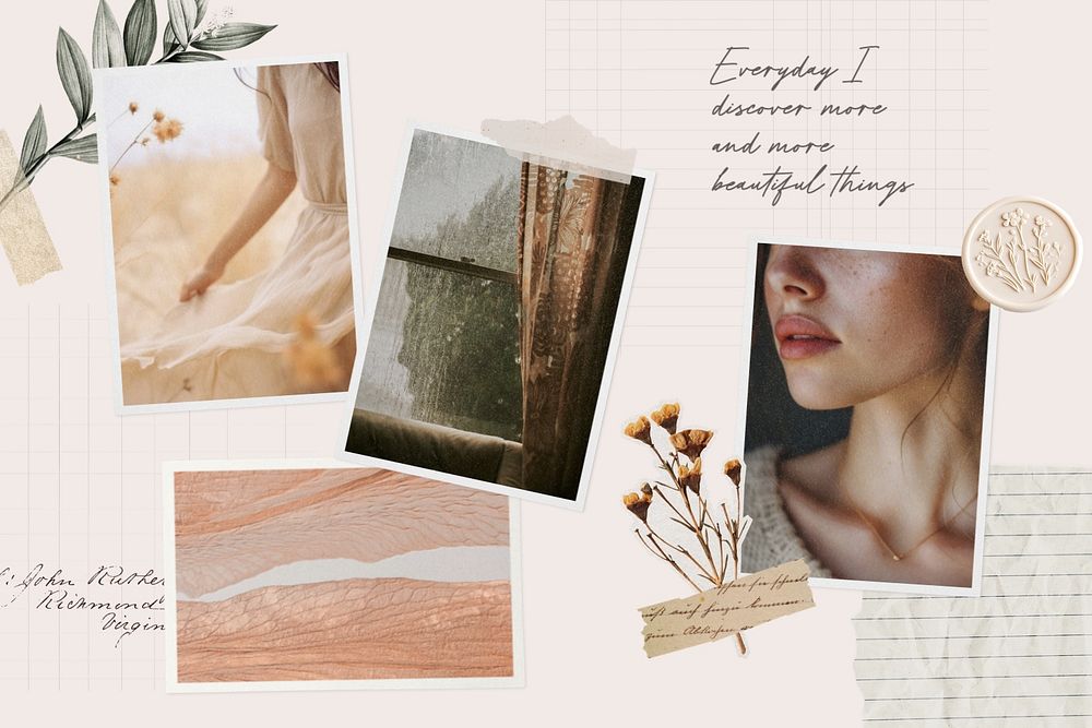 Aesthetic lifestyle mood board mockup, | Premium Moodboard Maker - rawpixel