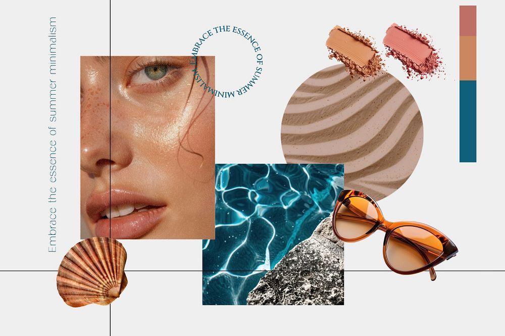 Aesthetic Summer beauty mood board | Premium Moodboard Maker - rawpixel