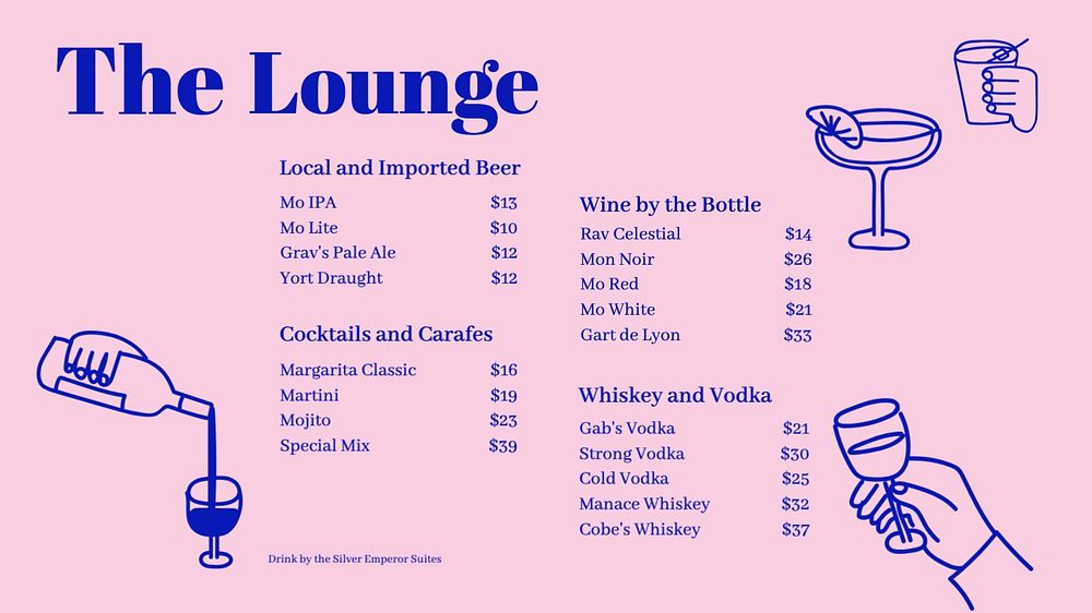 lounge menu blog banner template | Premium Editable Template - rawpixel