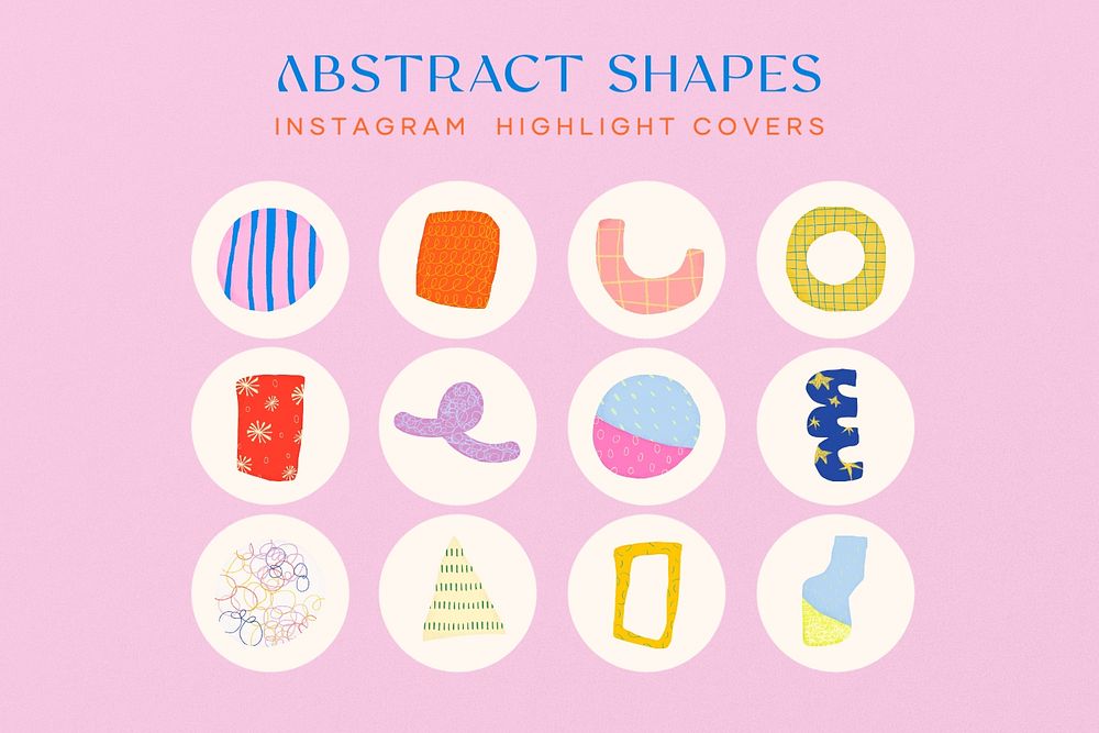 Abstract shape Instagram story highlight | Free Editable Design - rawpixel