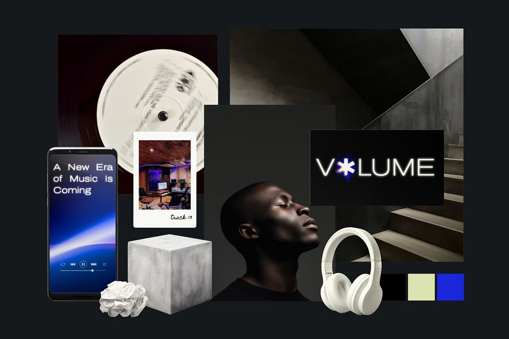Music mood board, editable design | Free Moodboard Maker - rawpixel