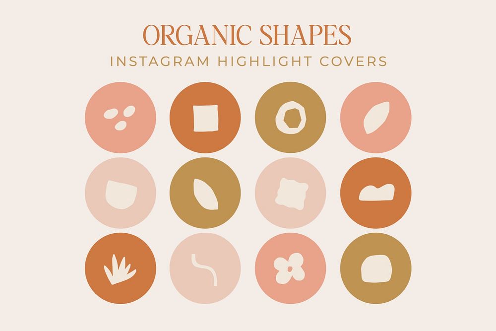 Organic shape Instagram story highlight | Free Editable Design - rawpixel