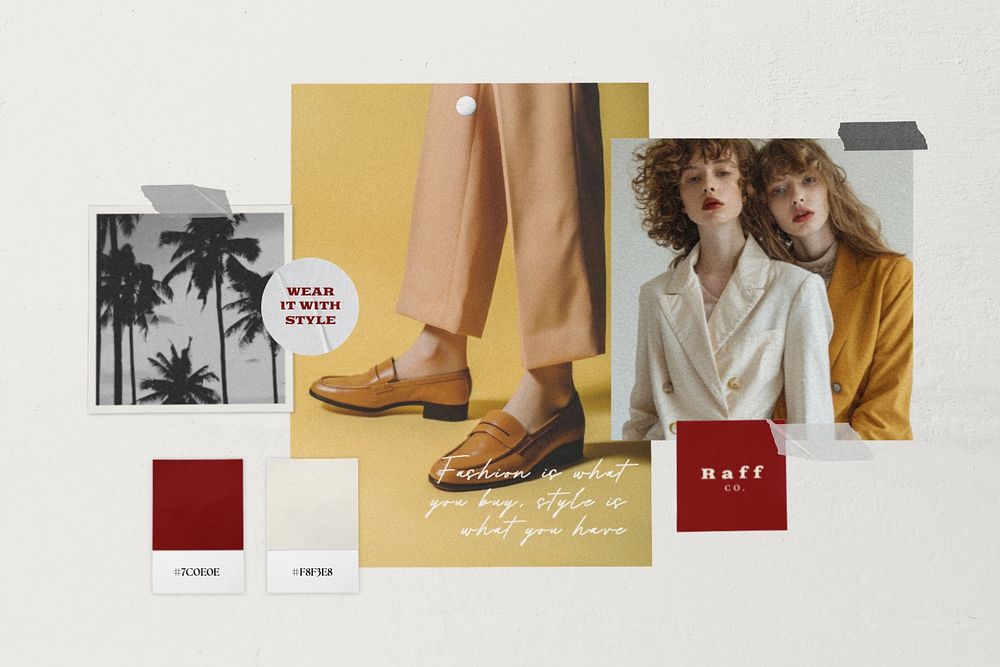 Women's fashion mood board, editable | Premium Moodboard Maker - rawpixel