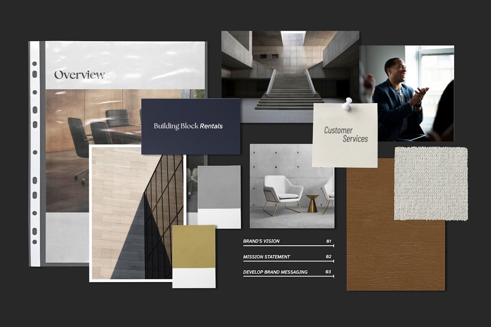 Professional business mood board, editable | Premium Moodboard Maker ...