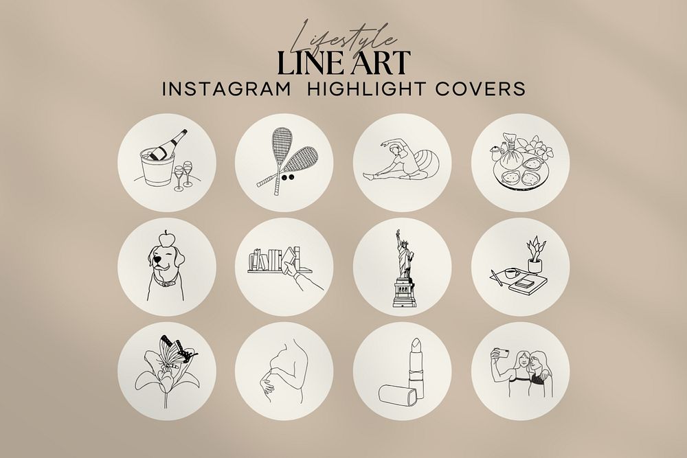 Lifestyle Instagram story highlight cover | Premium Editable Design ...