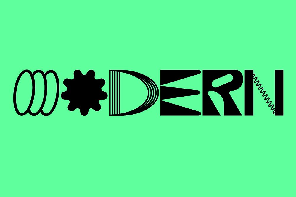 Typo Modernism Black | Premium Editable Design - rawpixel