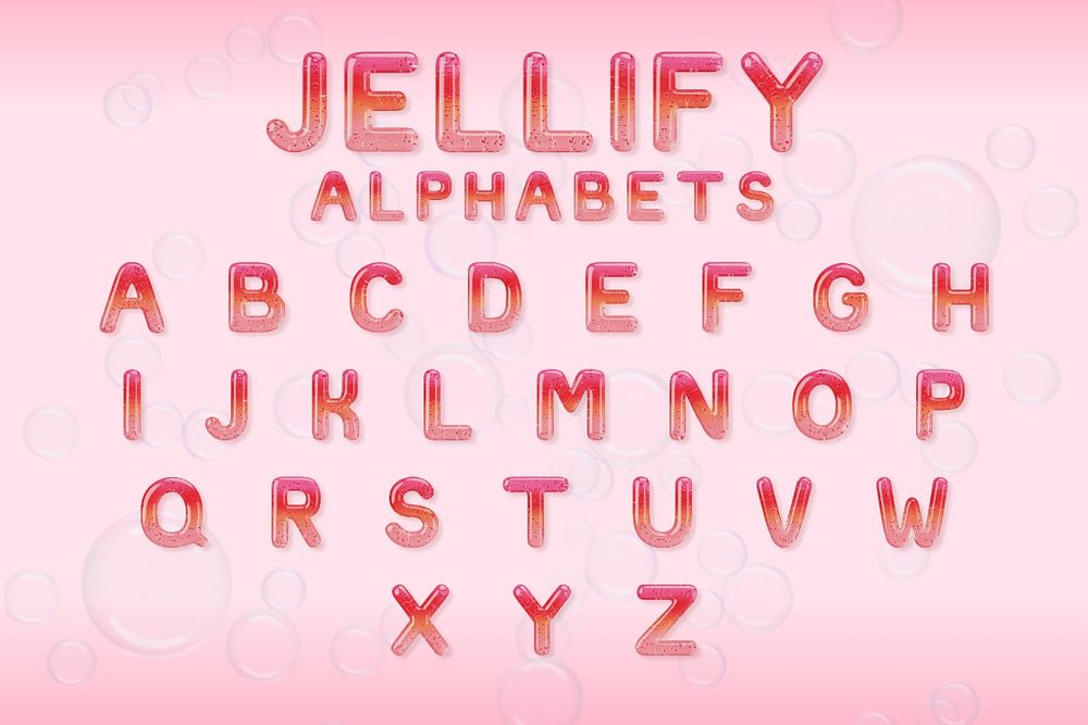Red jelly alphabets Pinterest banner | Premium Editable Design - rawpixel