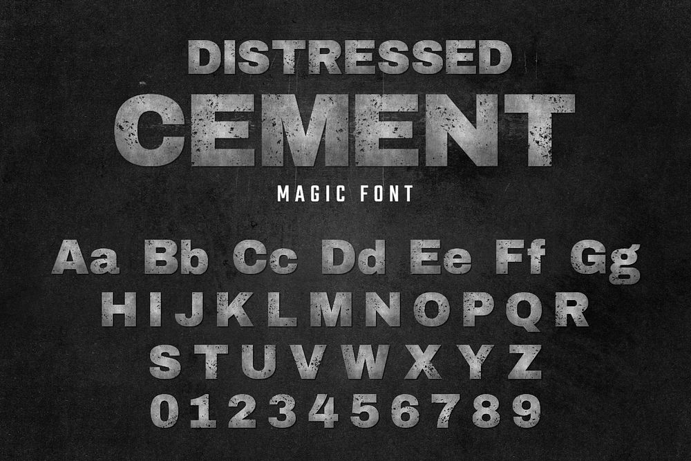 Distress cement magic font Pinterest | Premium Editable Design - rawpixel