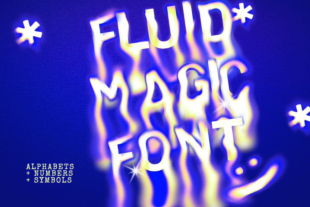 Fluid neon magic font Pinterest | Premium Editable Design - rawpixel