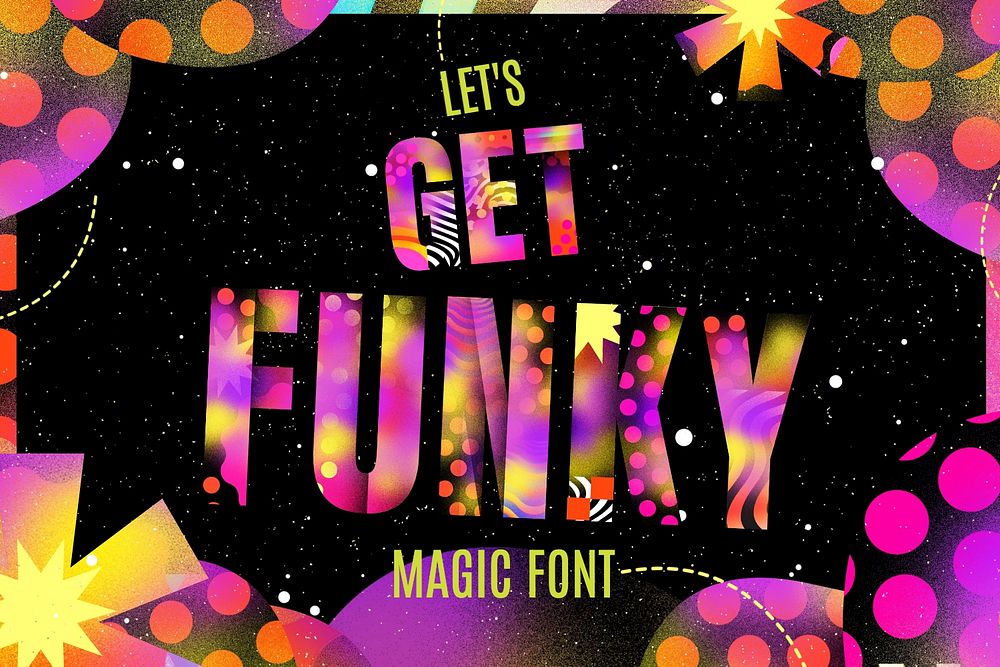 Let's get funky magic font | Premium Editable Design - rawpixel