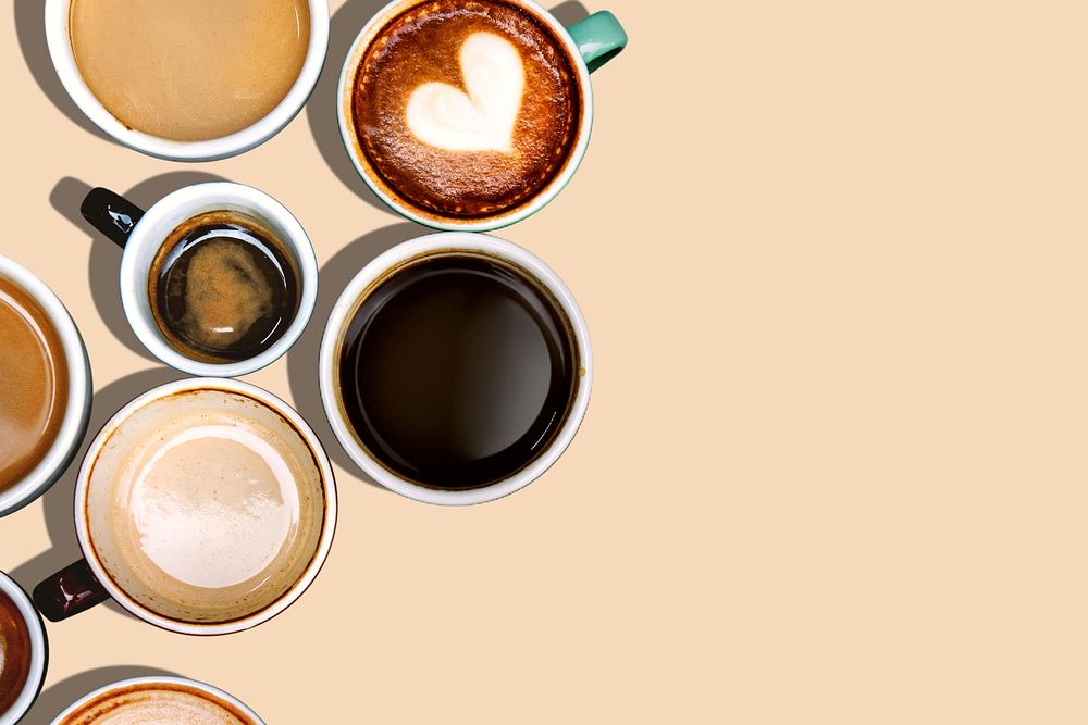Aerial view various coffee remix | Premium Editable Design - rawpixel