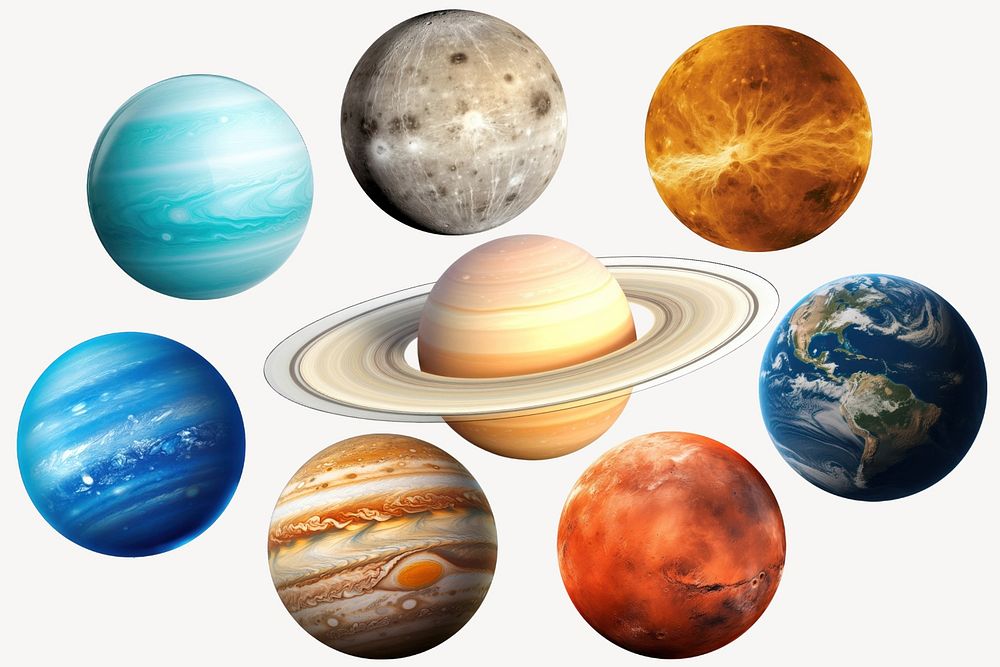 Solar system element set remix | Premium Editable Design - rawpixel