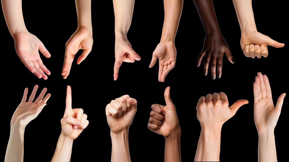 Editable hand gesture set | Premium Editable Design - rawpixel