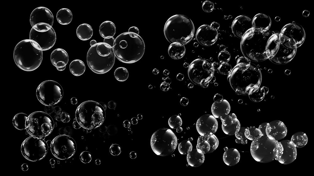 Editable bubble effect set | Premium Editable Design - rawpixel