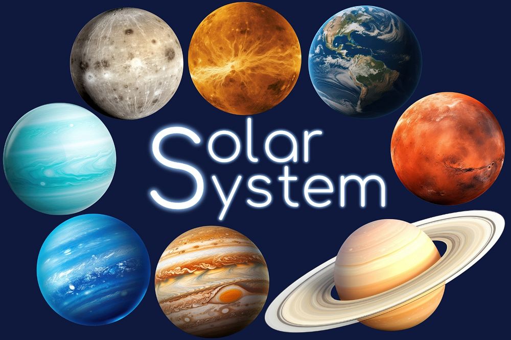 Solar system element set remix | Premium Editable Design - rawpixel