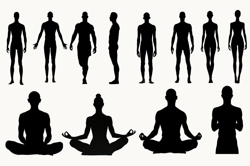 Editable silhouette human full body | Premium Editable Design - rawpixel