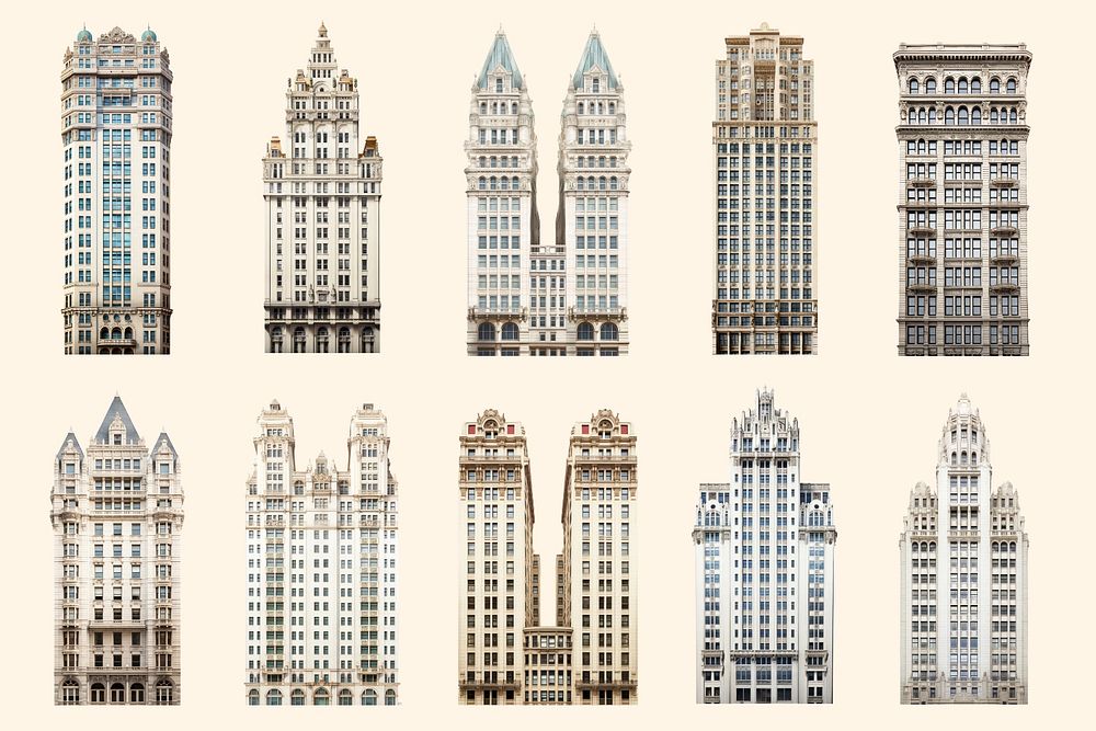 Vintage building element set remix | Premium Editable Design - rawpixel