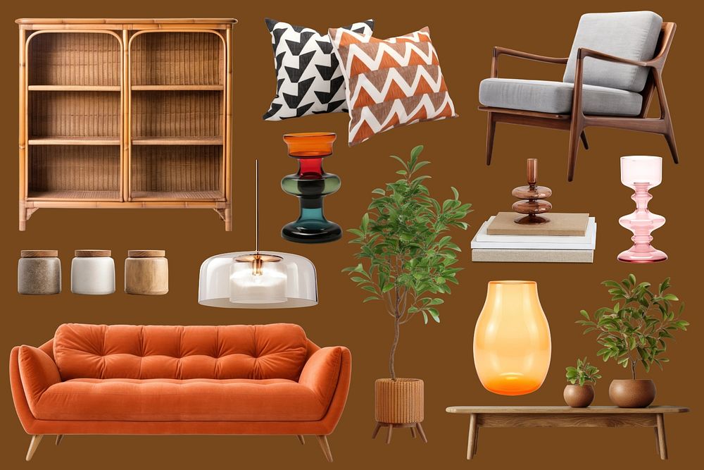 Editable home decoration elements set | Premium Editable Design - rawpixel