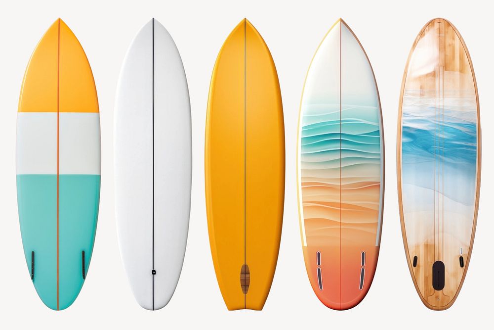 Editable colorful surfboard set | Premium Editable Design - rawpixel
