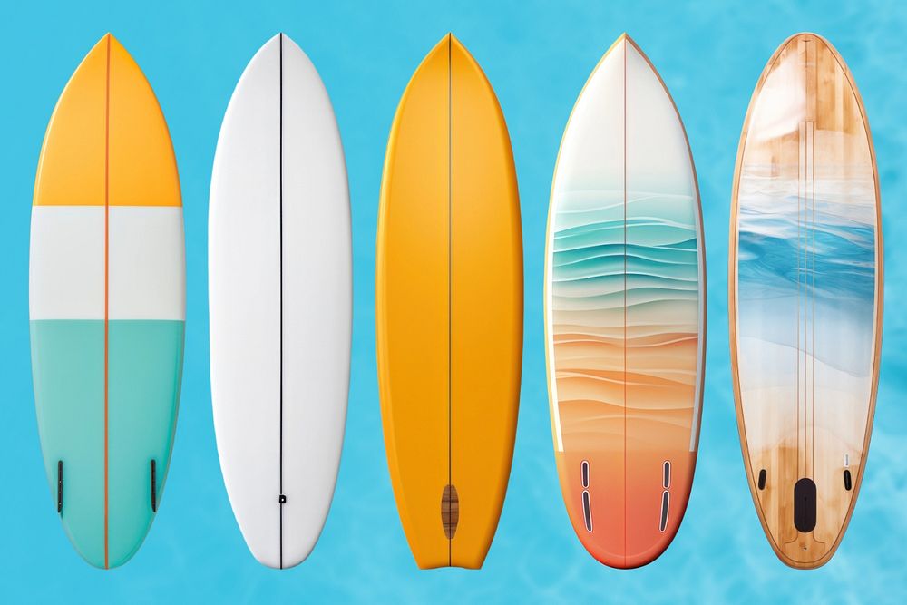 Editable colorful surfboard set | Premium Editable Design - rawpixel