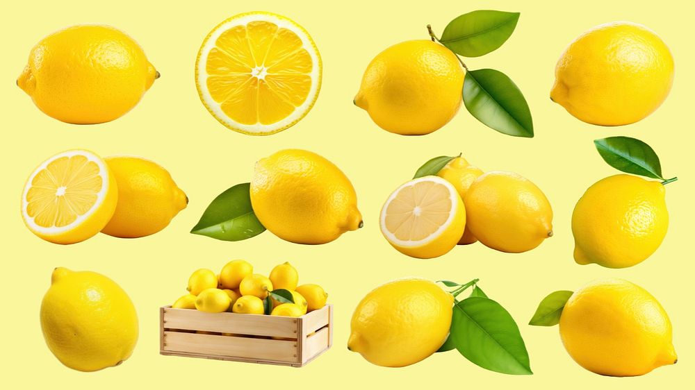 Lemon element set remix | Premium Editable Design - rawpixel